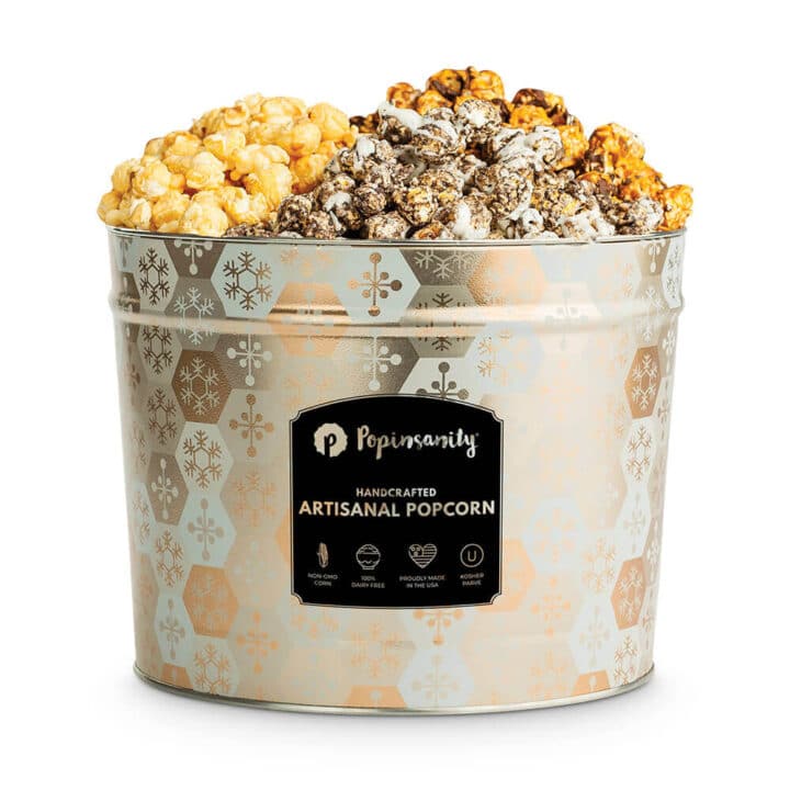 Gourmet Popcorn 3 Flavor Holiday Tin • Oprah's Favorite Gift • Popinsanity