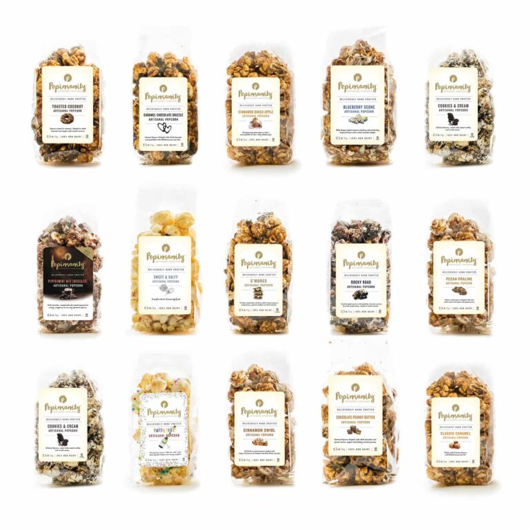 Gourmet Popcorn 20 Pack Sharing Tin • Popcorn Sampler • Popinsanity